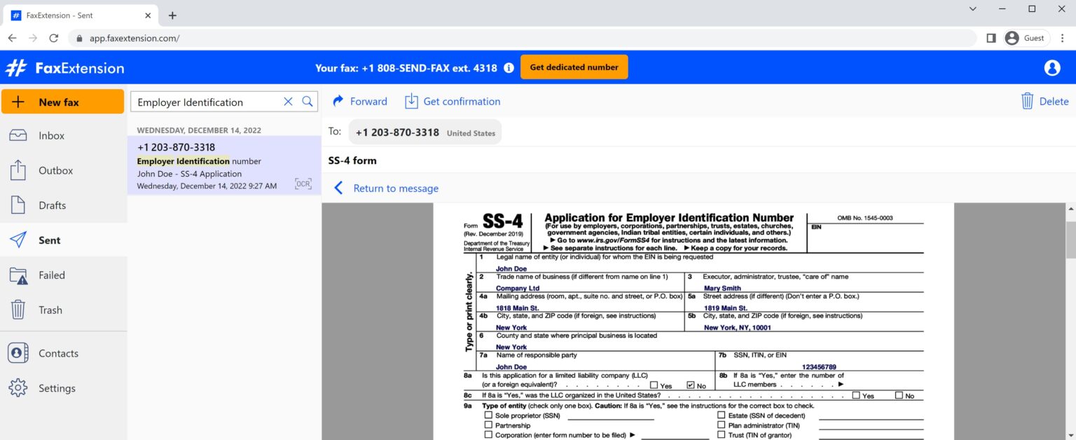 Full-text Search Through Faxes | FaxExtension Online Fax